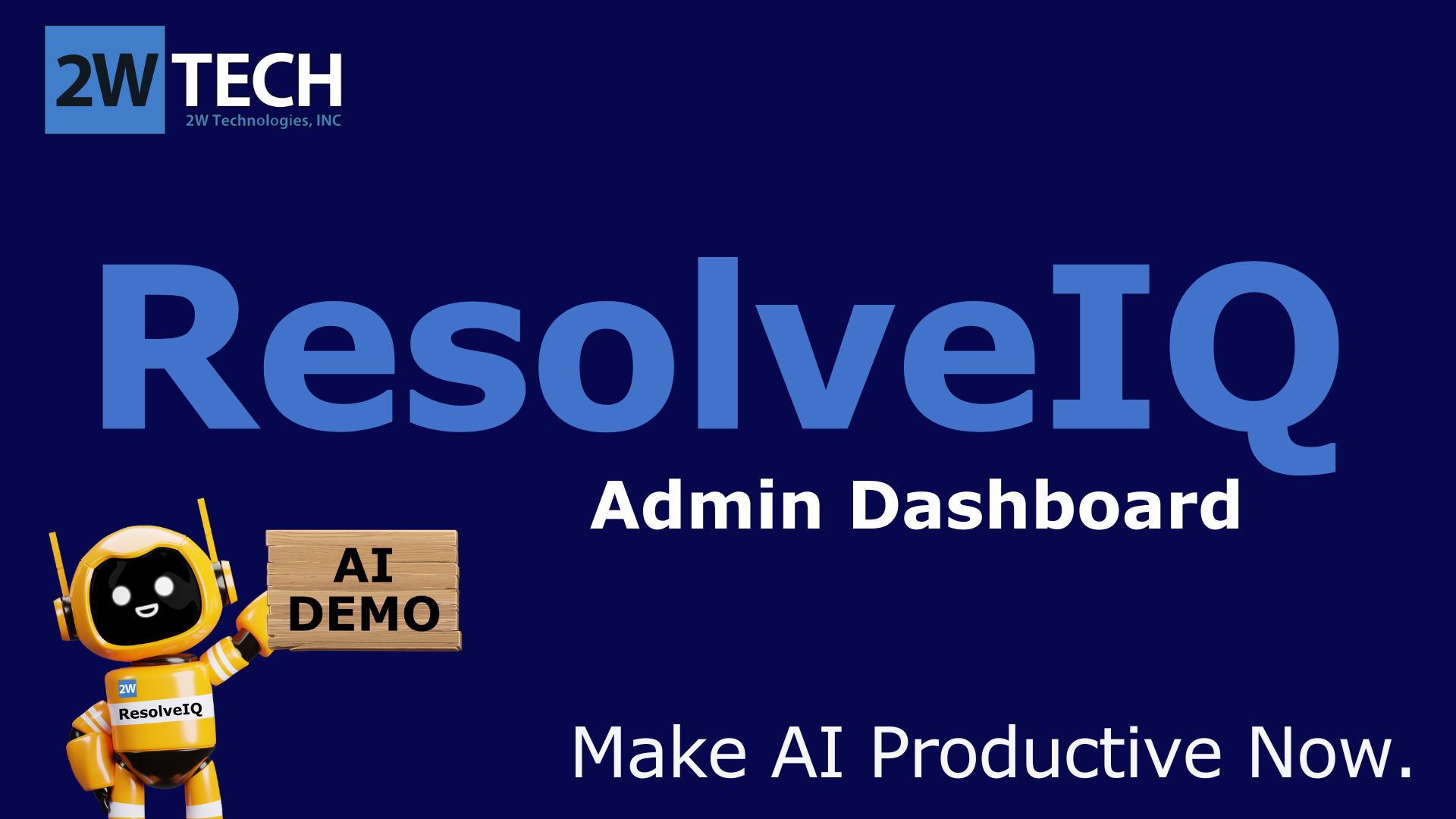 ResolveIQ: Admin Dashboard - 2WTech